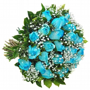 Buque de Rosas Azul Tiffany com 30 Unidades